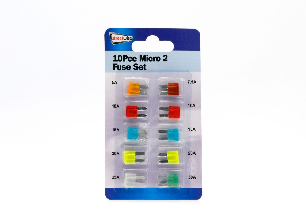 10-Piece Micro 2 Fuse Set (Pack of 10) - Streetwize Accessories